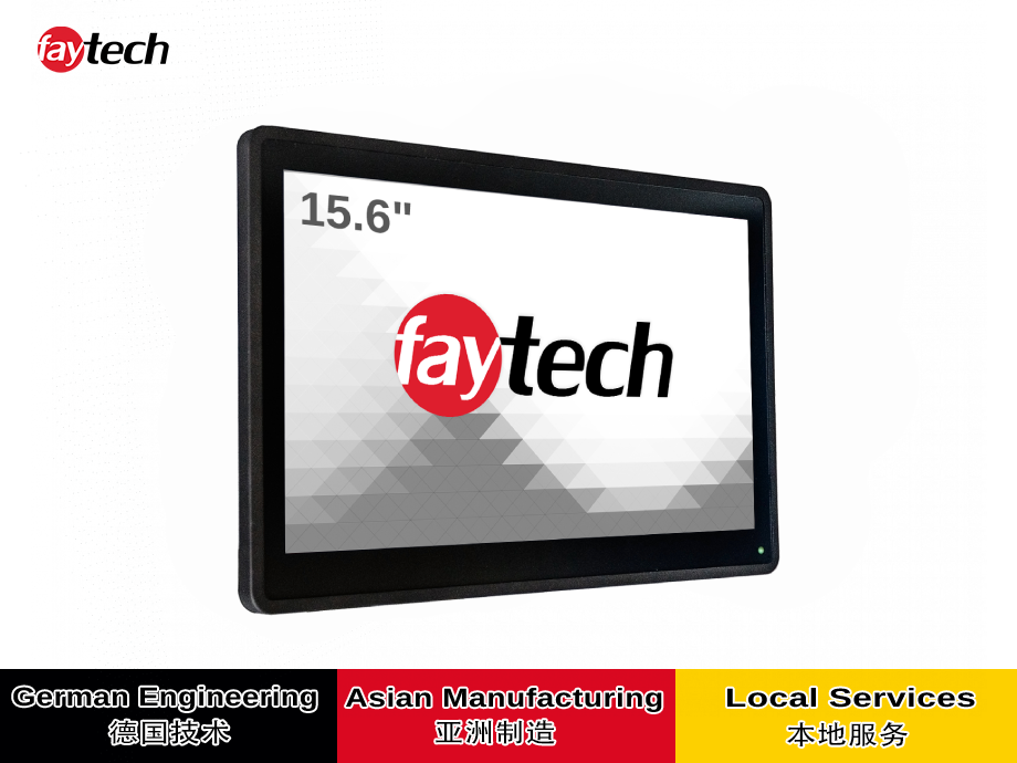 FT156TMCAPOB faytech 15.6inch Capacitive Touch Monitor Optically bonded, Anti-glare surface, 10 ...